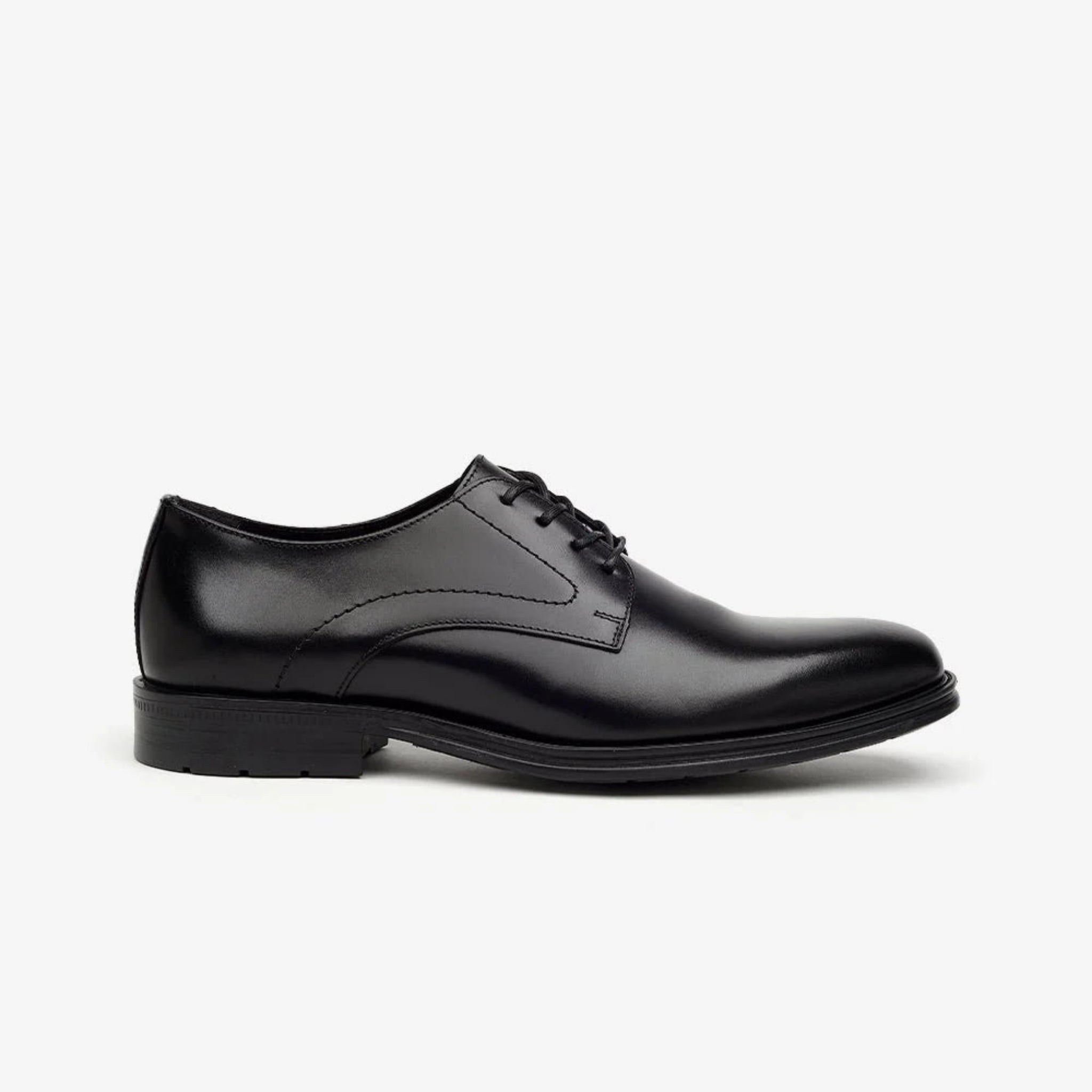 Aretina | Napoleon | Men's Plain Toe Derby Shoes | Black Napa Leather ...